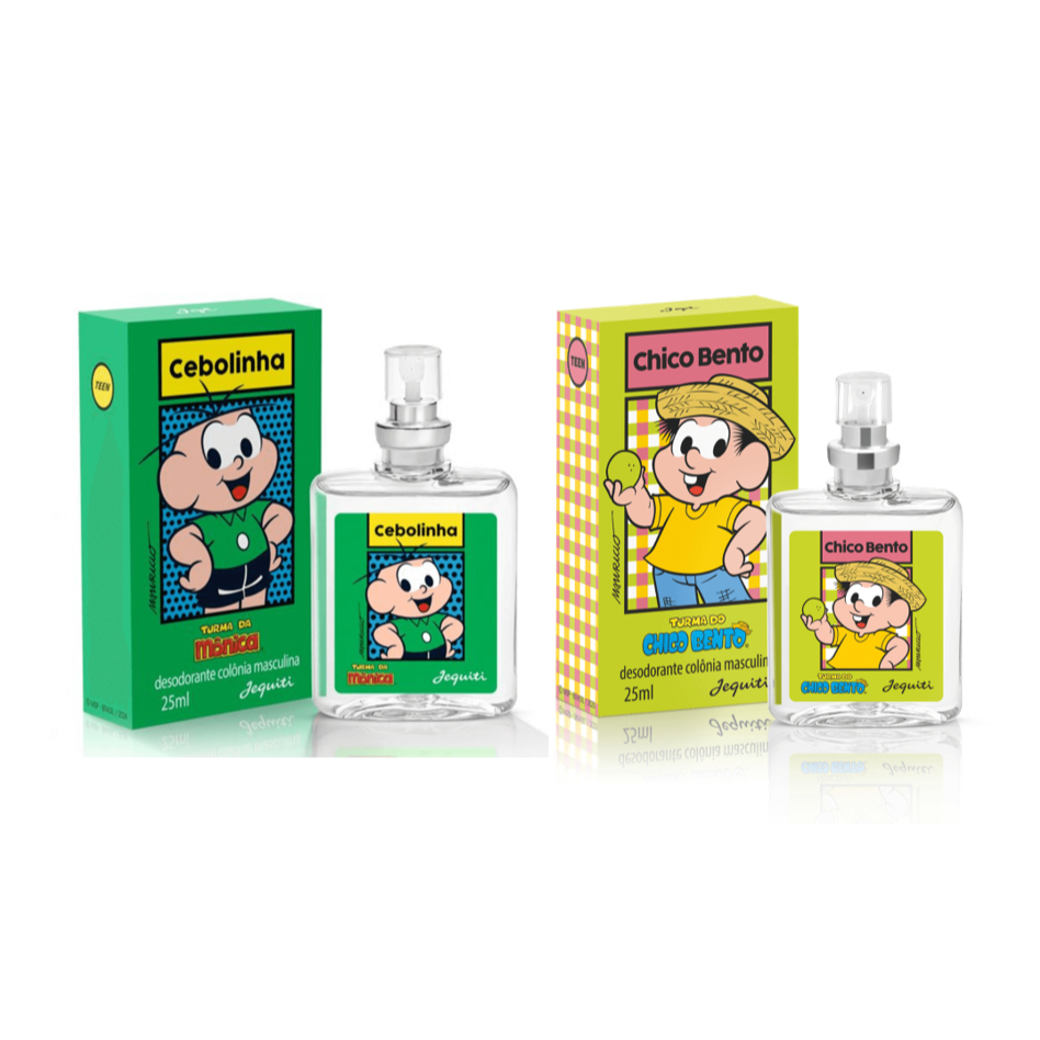 Jequiti Kit Perfume Cebolinha 25ml + Perfume Chico Bento 25ml - Turma ...
