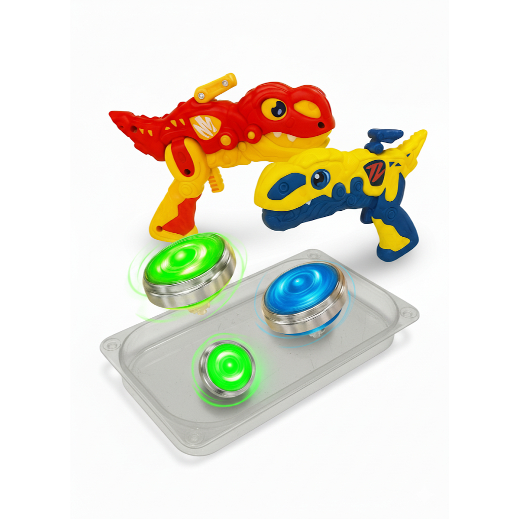 Kit 4 Bey Blade Com Arena Grande 2 Lançadores Luz Dinossauro beyblade ...