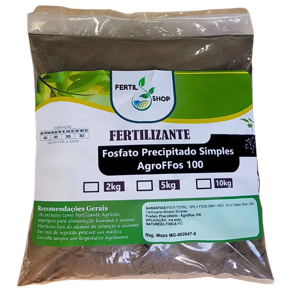 Adubo Super Fosfato Simples Agroffos Fertilizante NPK 00-18-00 Rico em ...