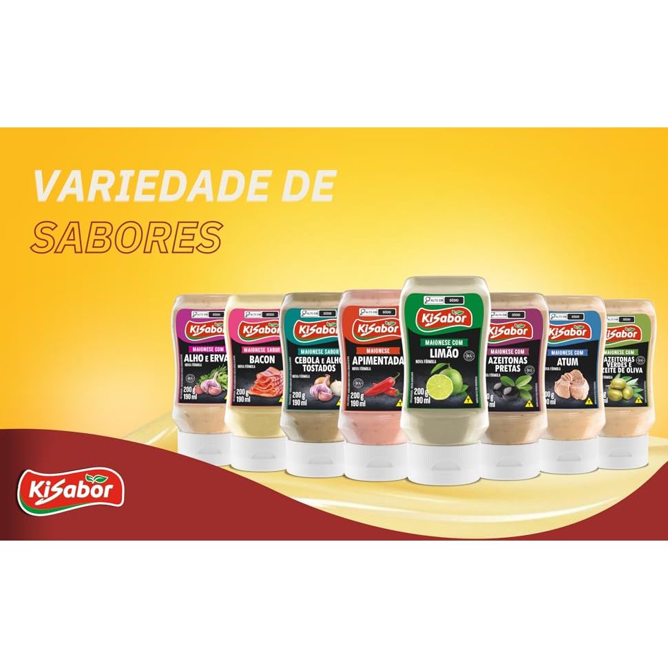 Maionese Kisabor 200G Escolha Seu Kit | Shopee Brasil
