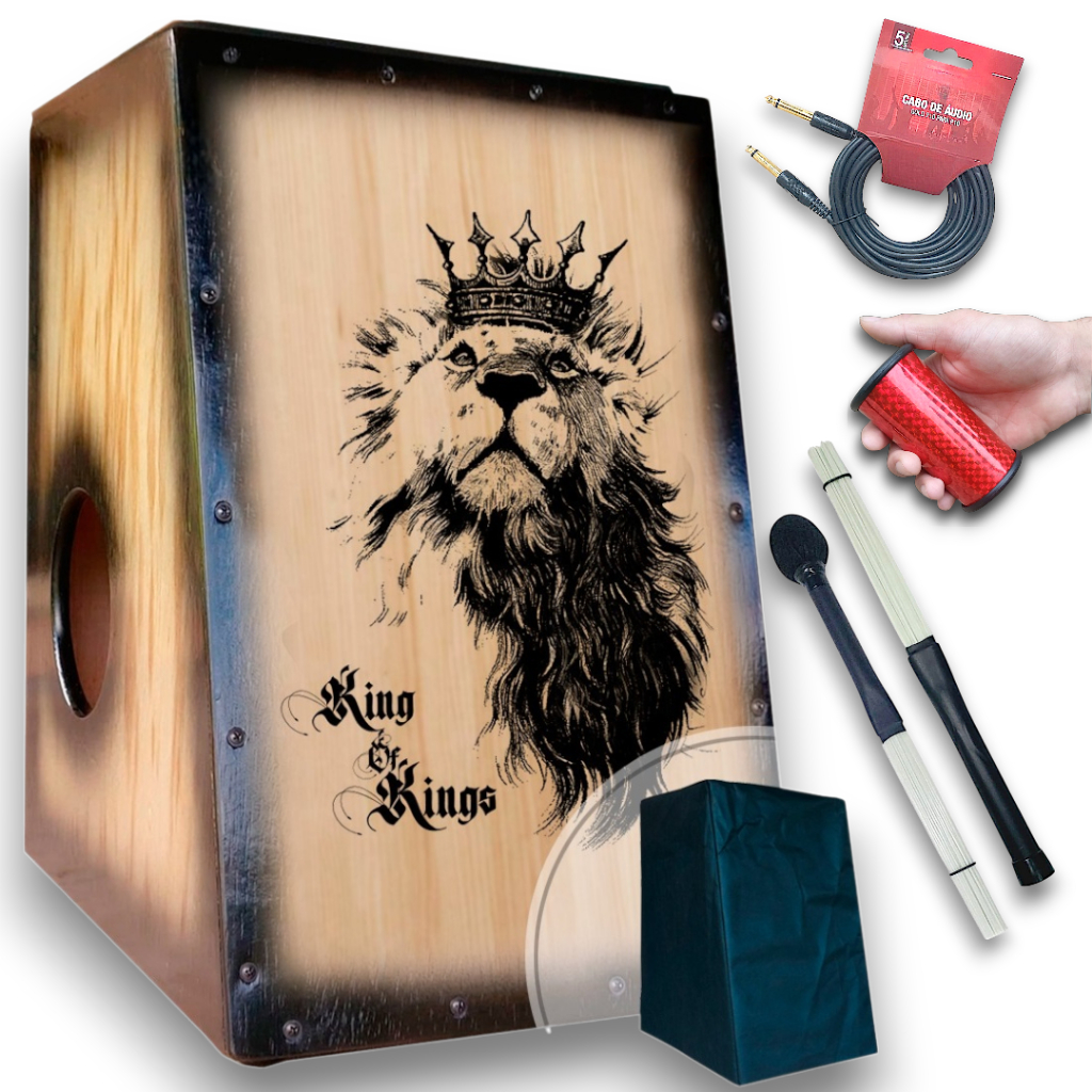CAJON/CARRON LEÃO KING COMPLETO ESPECIAL | Shopee Brasil
