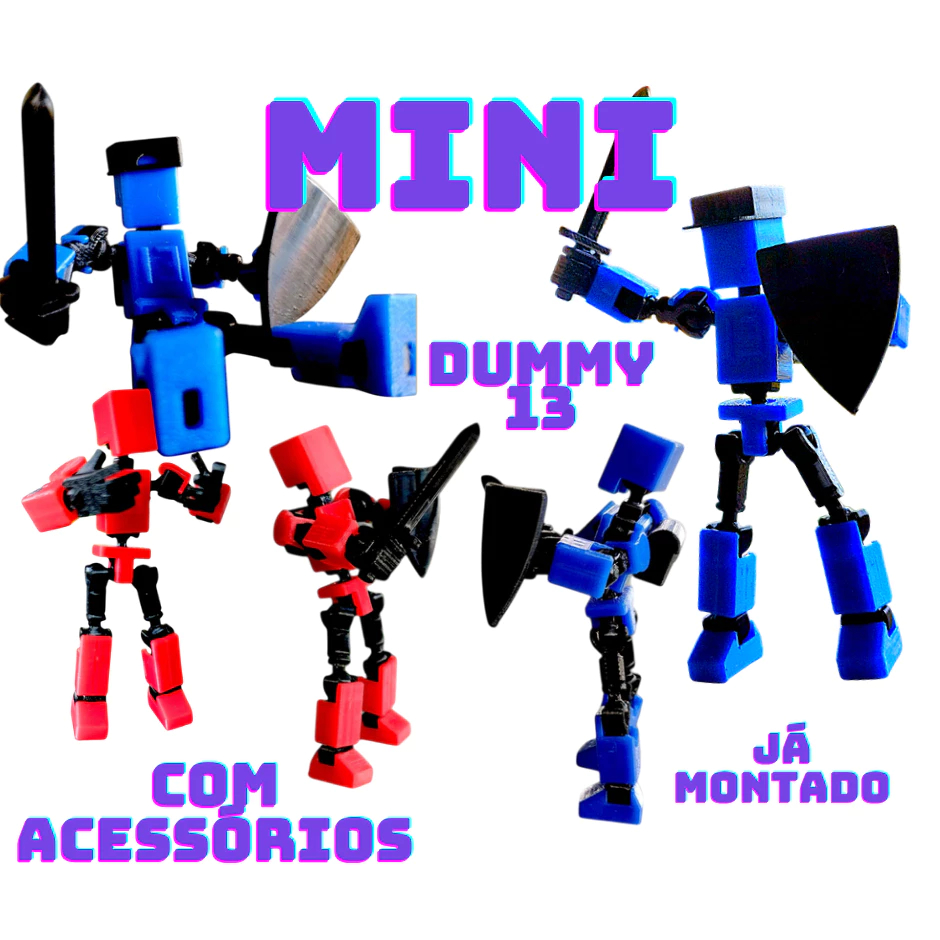 Mini Dummy 13 Boneco Action Figure Articulado Montado Com Acessórios ...