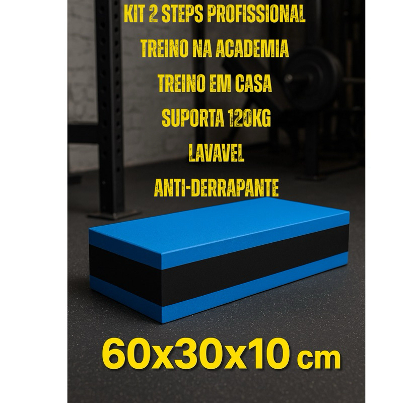Kit 2 Steps em Eva 60x30x10cm de alta qualidade academia Fitness ...