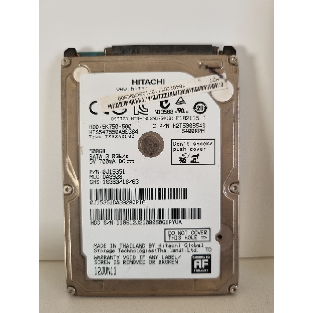 HD 500GB HITACHI 5400RPM para Notebook PC Computador Desktop | Shopee ...