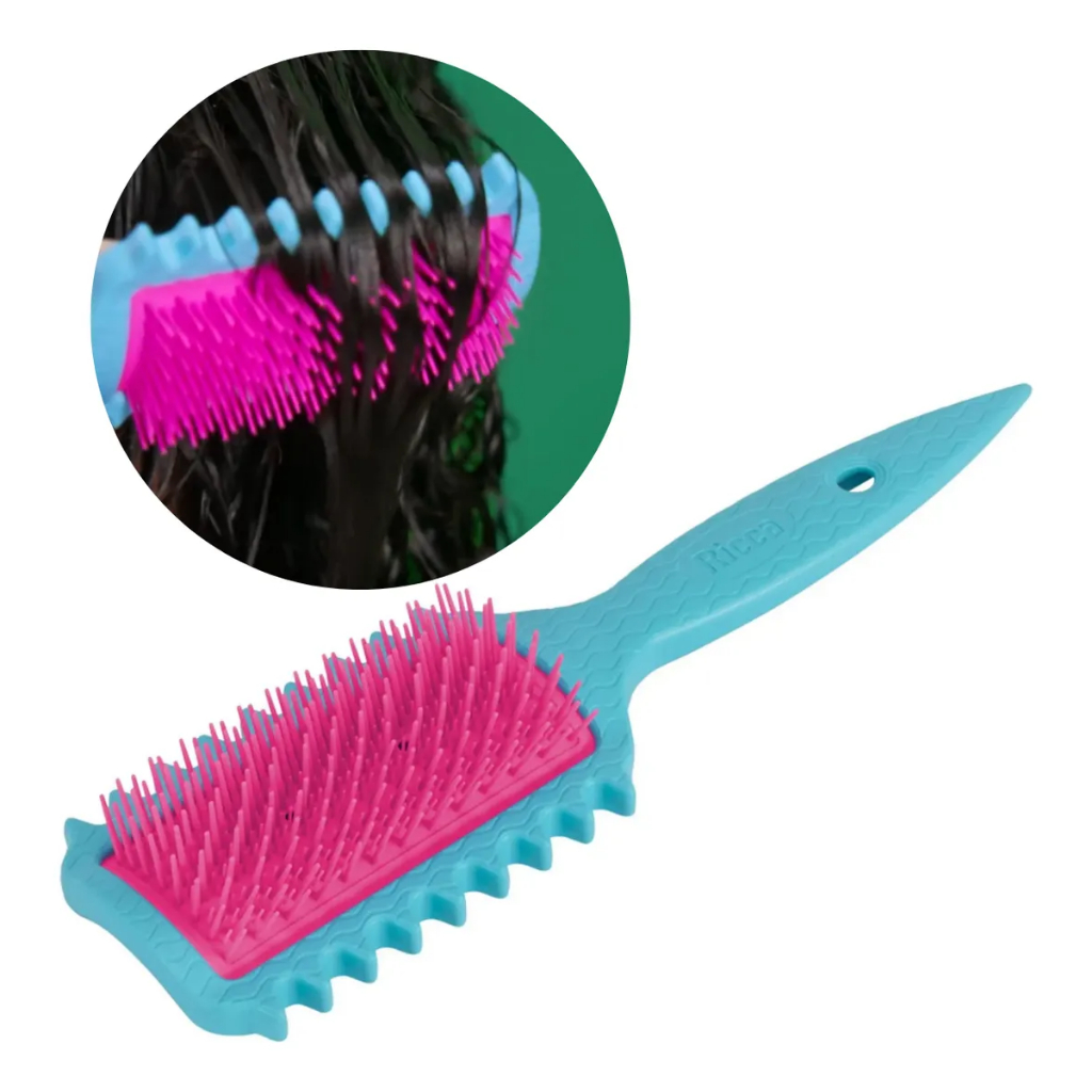 Escova Flex Fita Ricca Curls Instacachos Cachos Mais Definidos Azul e ...