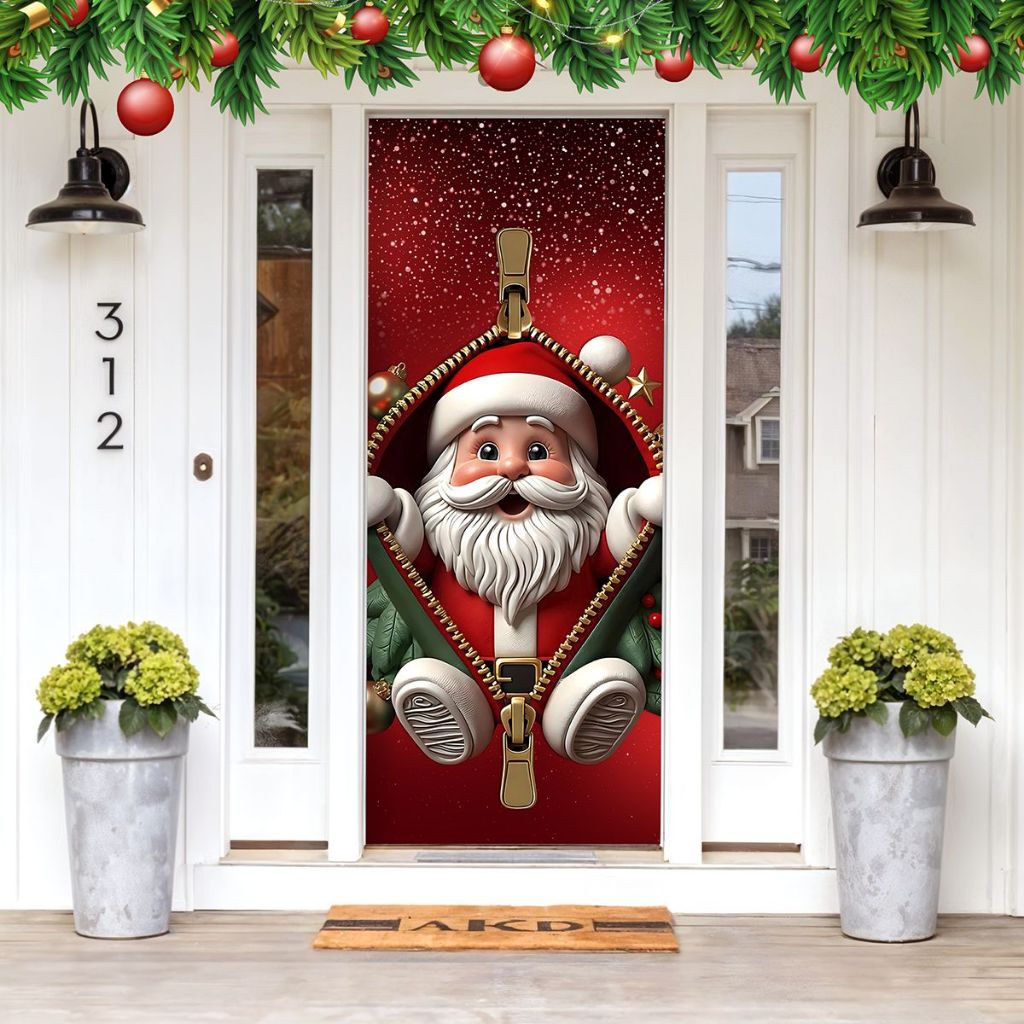 Capa Para Porta Retangular em Tecido Tema Natal | Shopee Brasil