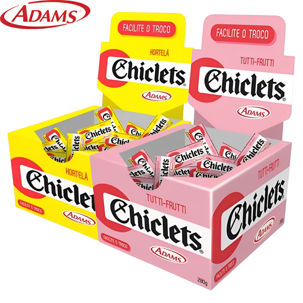 Chiclete Adams 100 Unidades Tutti Frutti Menta Chiclets 280g | Shopee ...