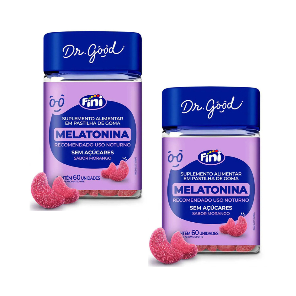 Melatonina Fini Sem Açucares Com 60 Unidades sabor Morago Dr Good ...