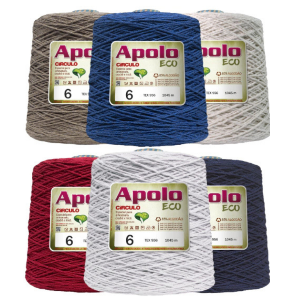 Linha Barbante Apolo Eco Nº6 1kg Círculo - Escolha suas Cores | Shopee ...