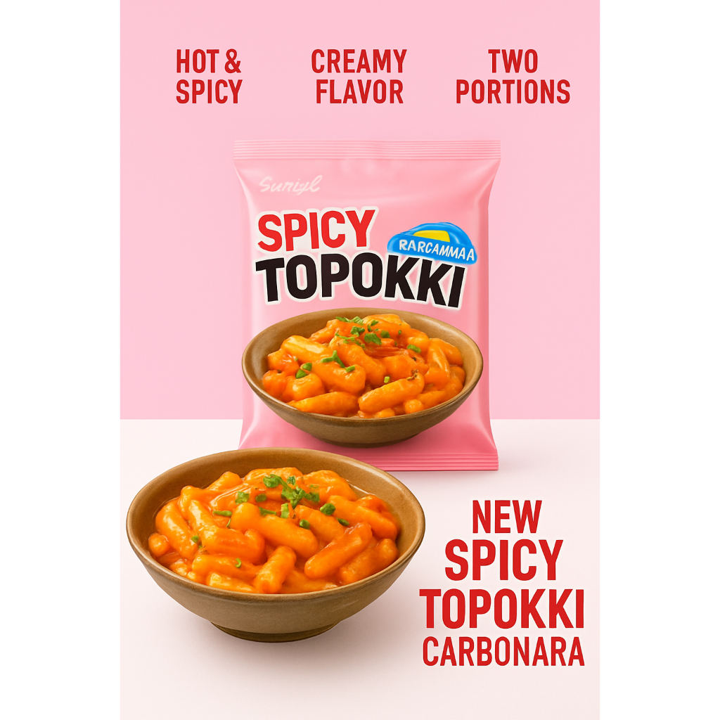 Novidade Spicy Carbonara Topokki - 375g -Wang | Shopee Brasil