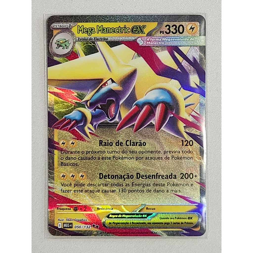 Carta Pokemon Mega Manectric ex (050/132) MEG | Shopee Brasil