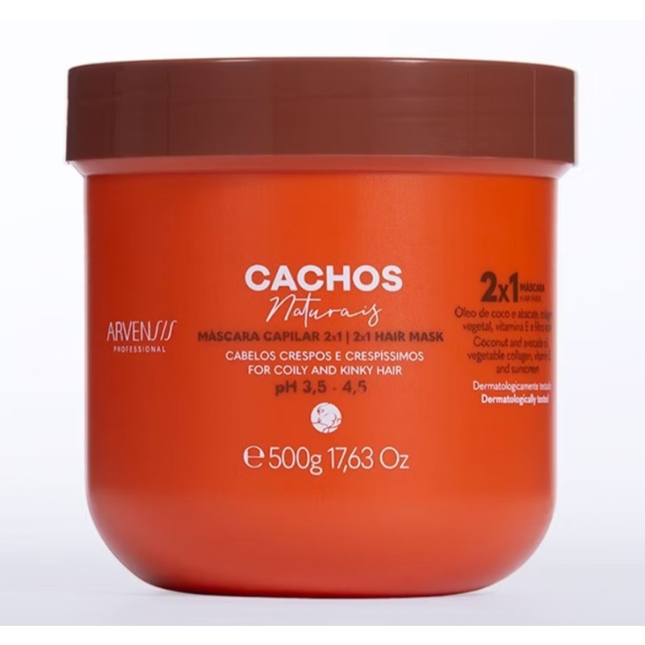Máscara Capilar Cachos Naturais 2x1 Crespos E Crespíssimos Arvensis ...