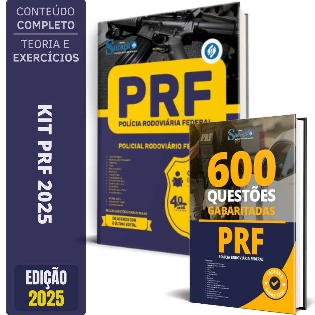 Kit Apostila Concurso PRF 2025 - Policial Rodoviário + Caderno 600 ...