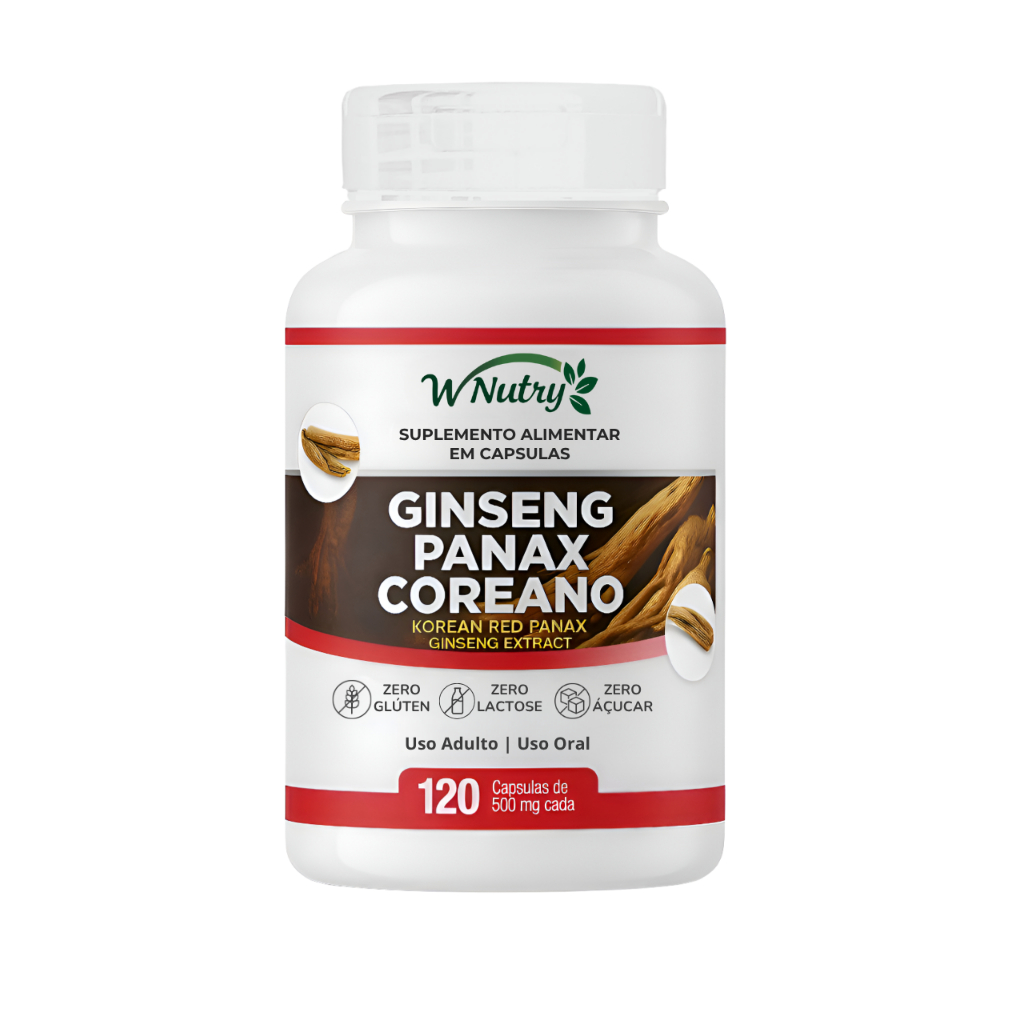 Ginseng Panax Coreano 500 Mg 120 Cápsulas - W Nutry | Shopee Brasil