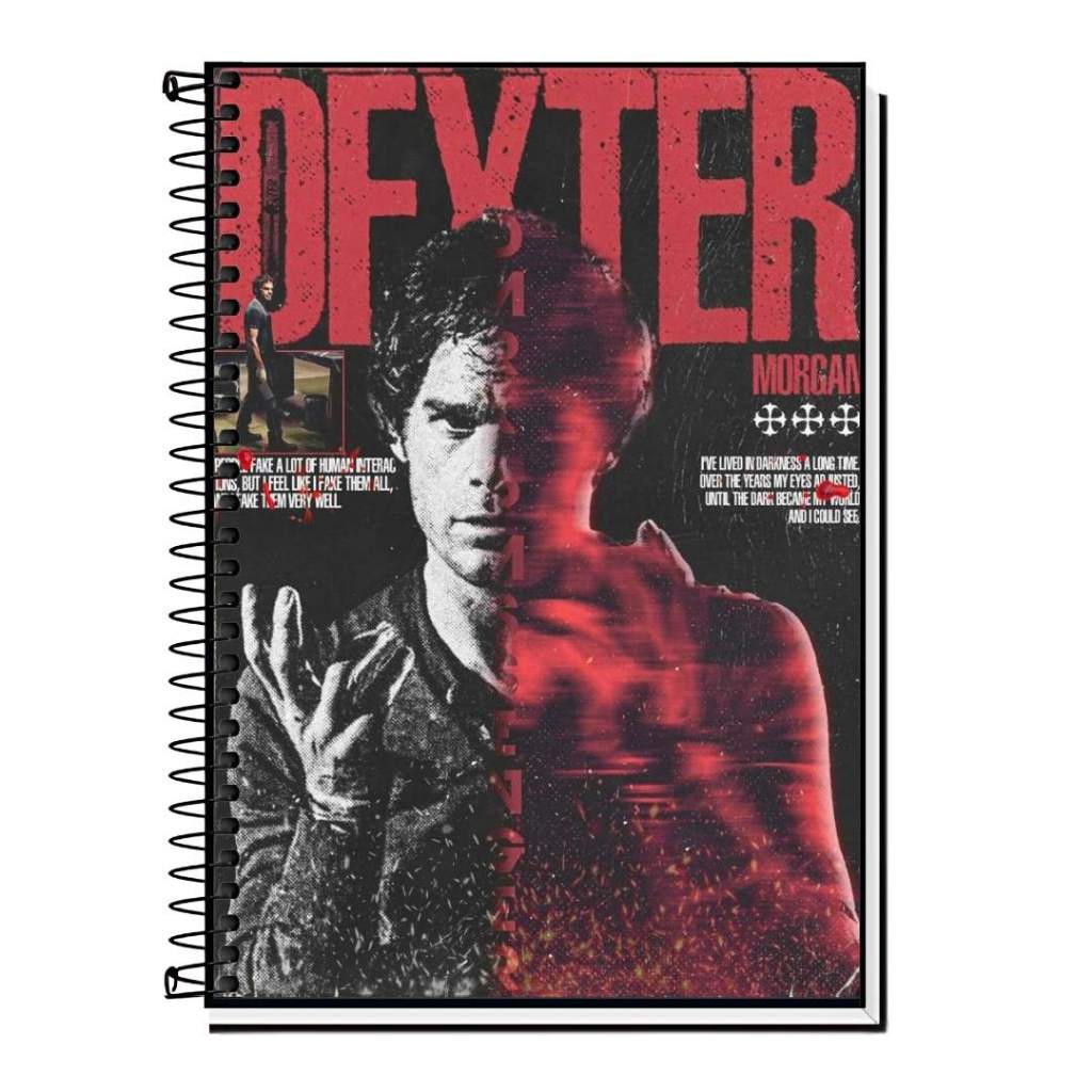 Caderno Personalizado Dexter Morgan | Capa Dura & Espiral | 1,10,15 e ...