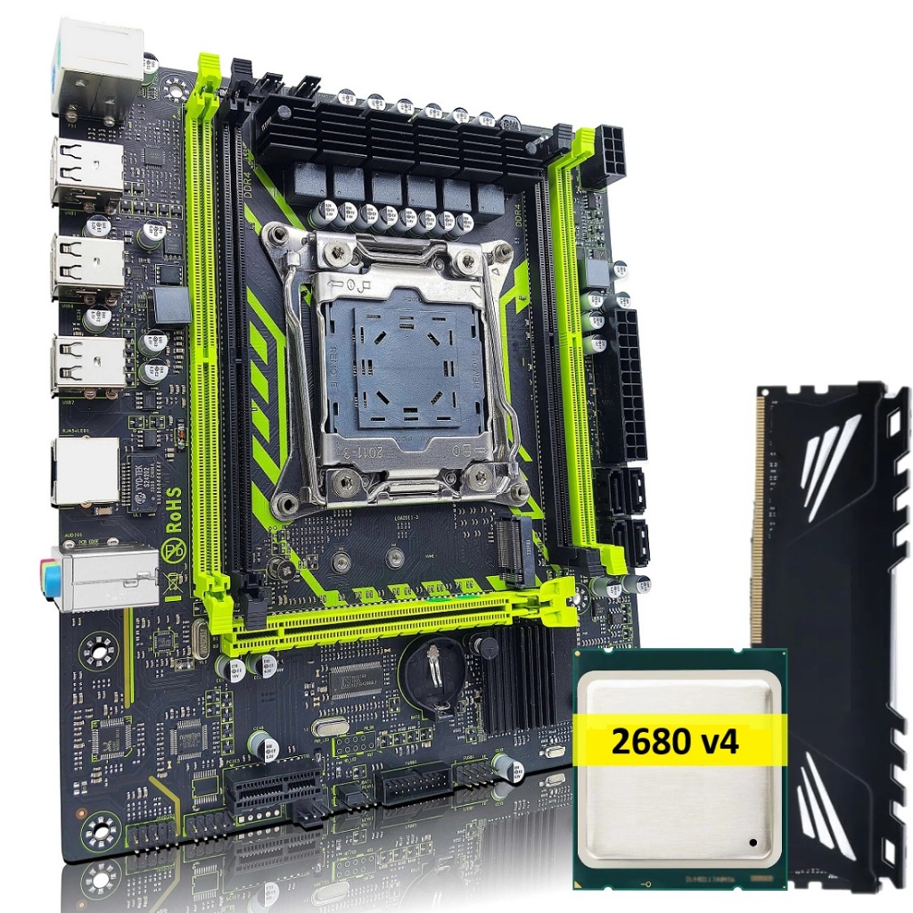 Kit Xeon X99 Intel Xeon 2680 v4 + 16gb 2666mhz Pronta Entrega | Shopee ...