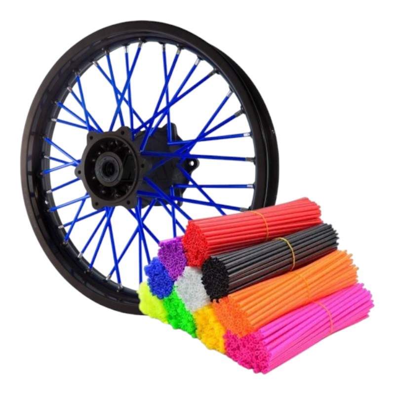 Capa De Raio Rodas Bike Moto Universal Bicicleta Canudo Cores Para Duas ...
