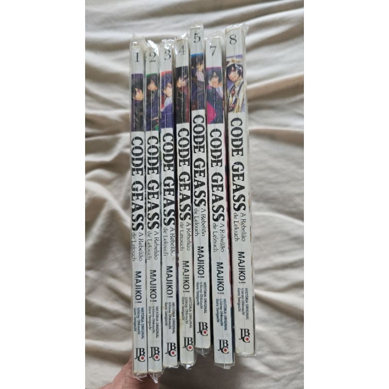 Mangá Code Geass vol 1 a 5 e 7 a 8 (falta volume 6) | Shopee Brasil
