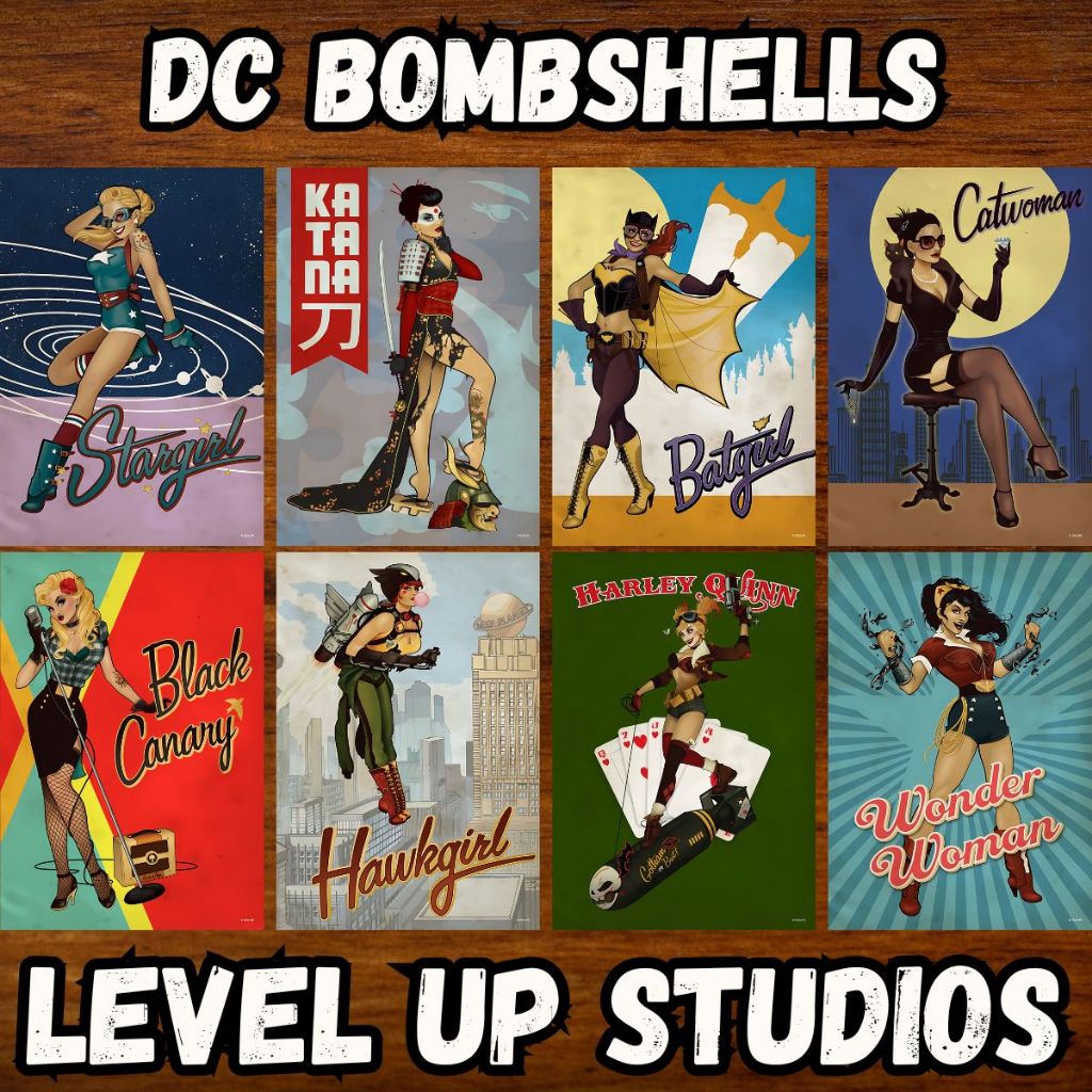 DC Comics Bombshells - Placas Quadros Decorativos Posters Super-Heróis ...