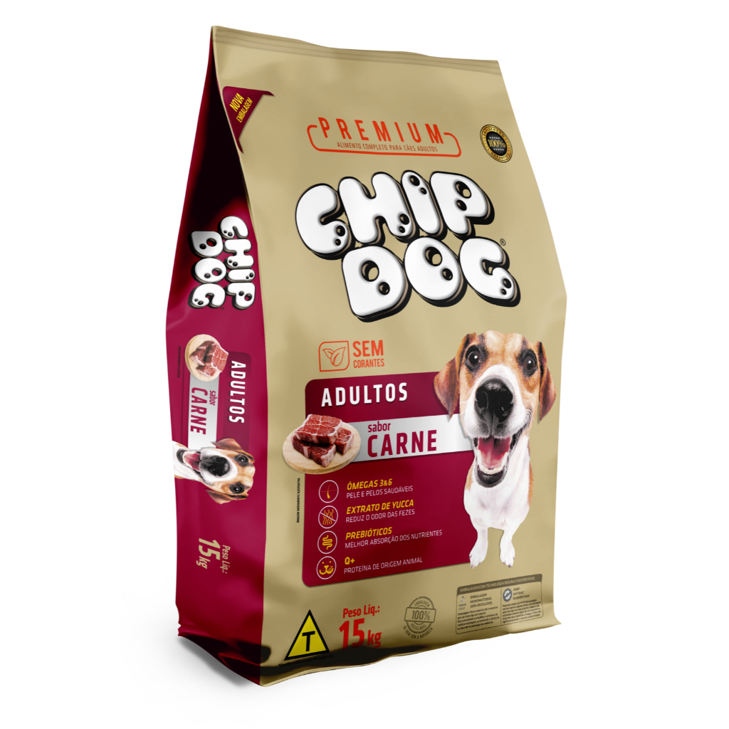 Racao Chip Dog Premium 15 kg | Shopee Brasil