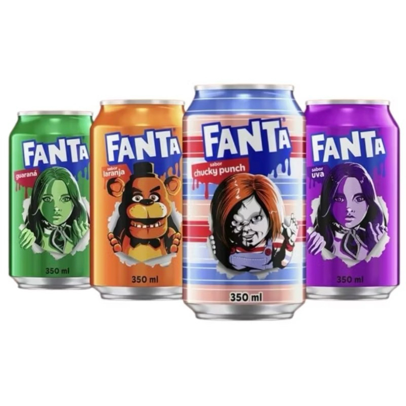 Fanta Halloween 2025 Edição Limitada Freddy Megan Chucky Fanta