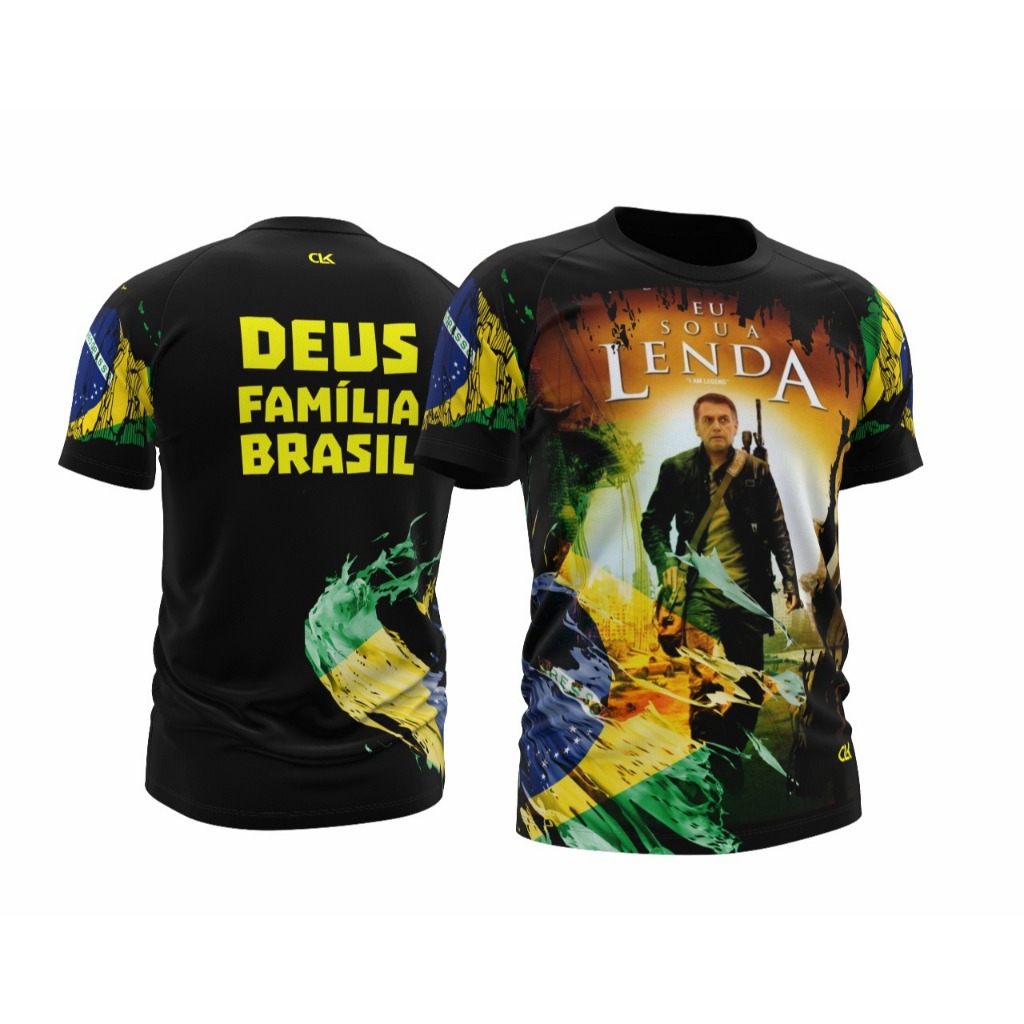 CAMISA, CAMISETA PATRIOTA BOLSONARO BRASIL A LENDA UV50+ | Shopee Brasil