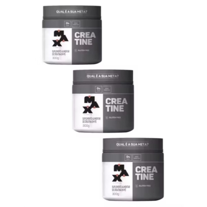 Kit 3x Creatina Max Titanium 300g 100% Pura Monohidratada Creatine ...