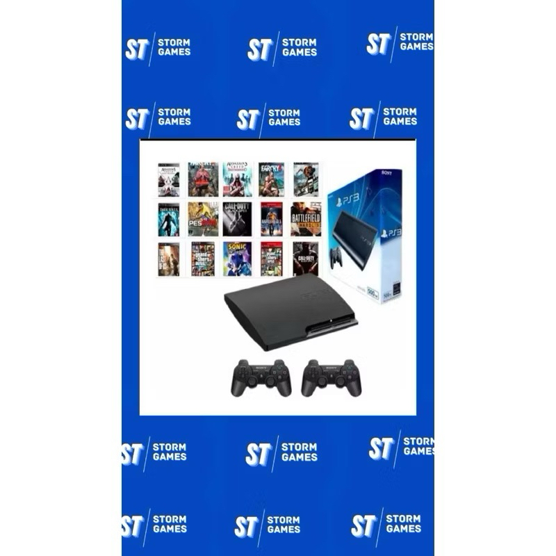 PS3 C/+ DE 20k JOGOS+ 2 CONTROLES SEM FIO | Shopee Brasil