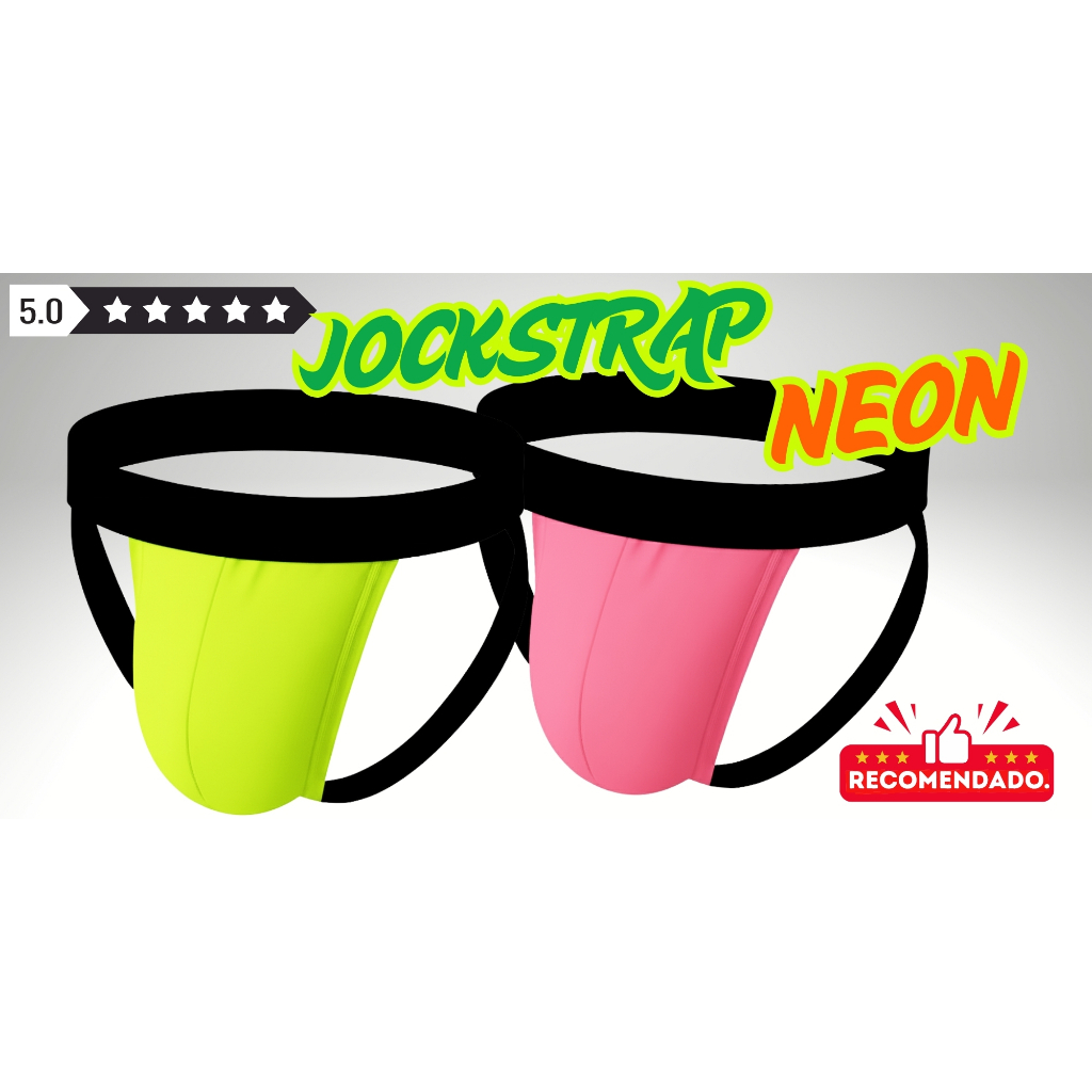 JOCKSTRAP CUECA JOCKSTRAP JOCK STRAP KIT NEON COM 2 UNIDADES | Shopee Brasil