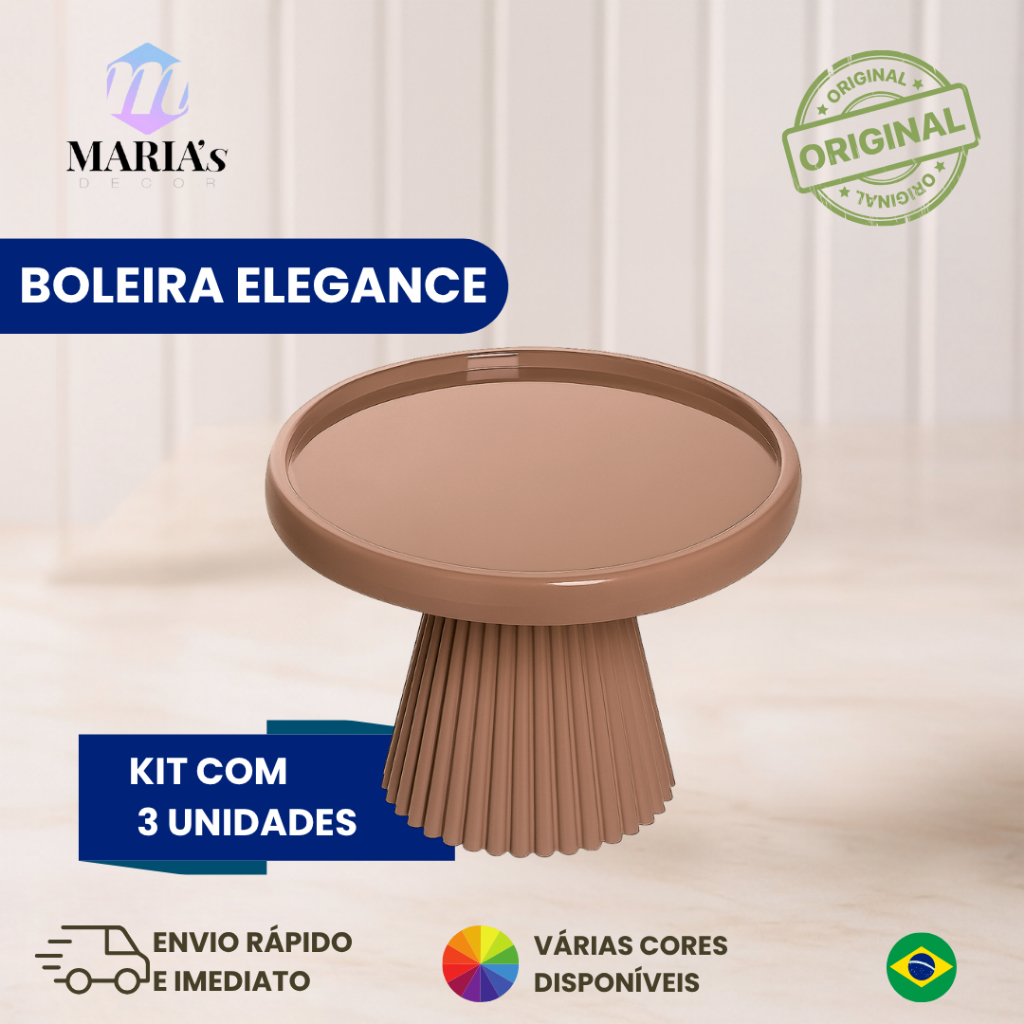 KIT COM 3 BOLEIRA ELEGANCE PARA FESTA, ANIVERSÁRIO E DECORAÇÃO - BOLO E ...