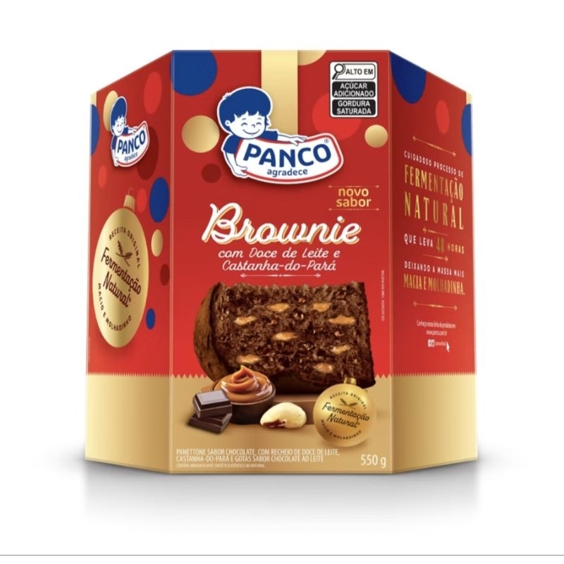 Panetone de Brownie com Doce de Leite e Castanha de Caju 550g - Panco ...
