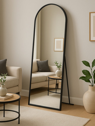 Espelho Corpo Inteiro 40cm x 110cm Grande De Chão Portal Moldura Couro ...