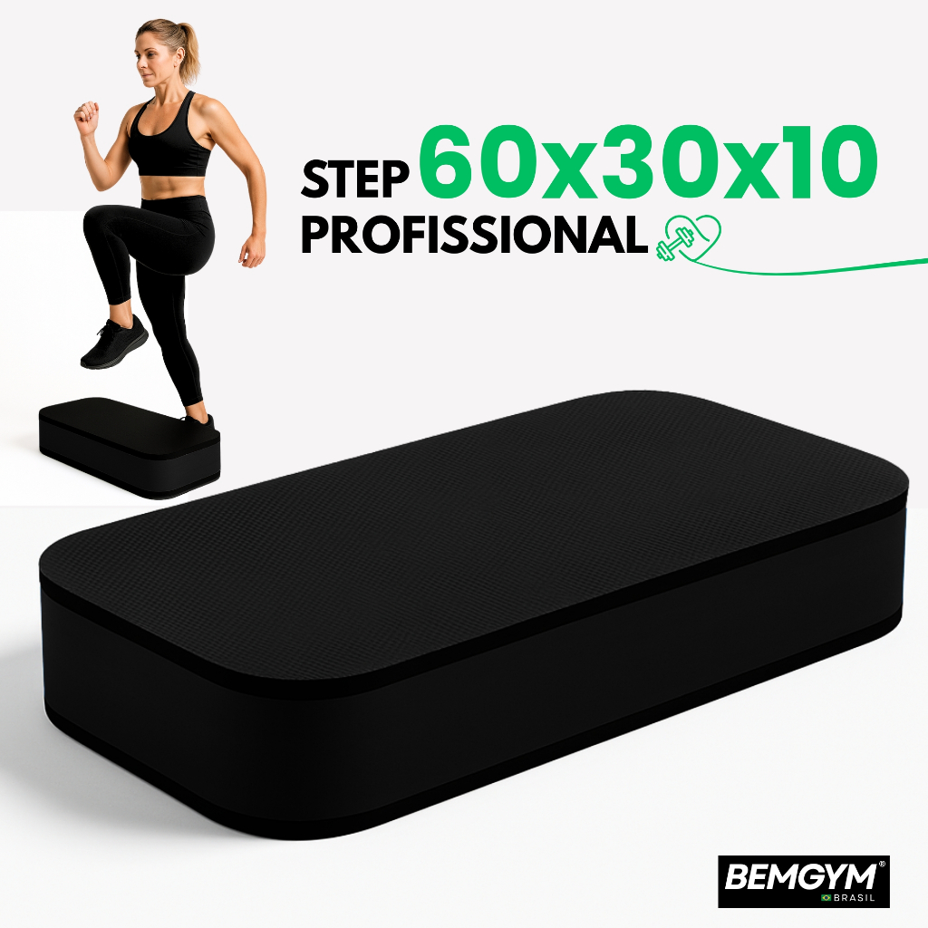 Step de Academia para Exercícios Aeróbico EVA 60x28x10cm Funcional ...