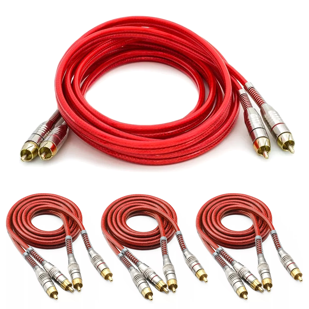 Kit Cabo Rca Blindado 5 Metros + 03 Cabos 1 Metro Anti-Ruido E-Tech ...