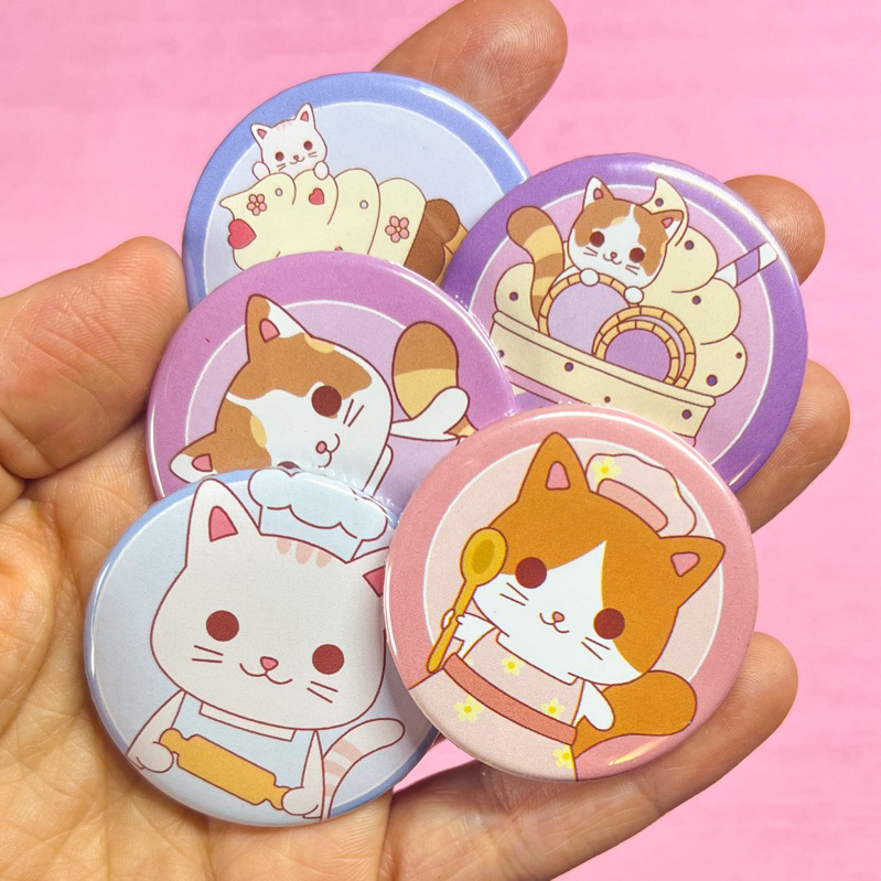 kit Bottons Broche pin gatinho gato doce fofo kawaii presente | Shopee ...