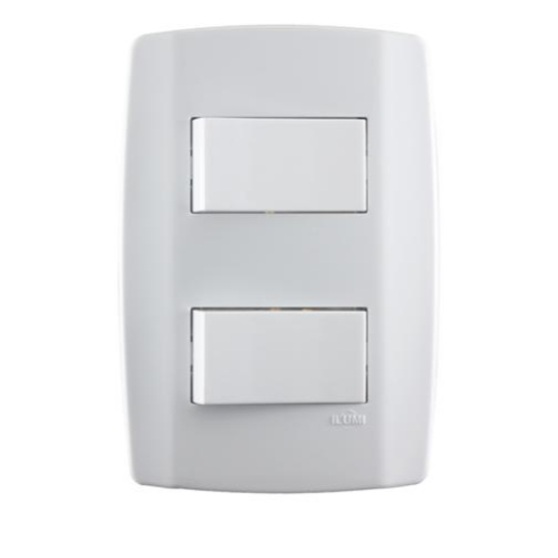 Interruptor Slim 2 Seções Simples Branco 8018 Ilumi – Envio Imediato ...