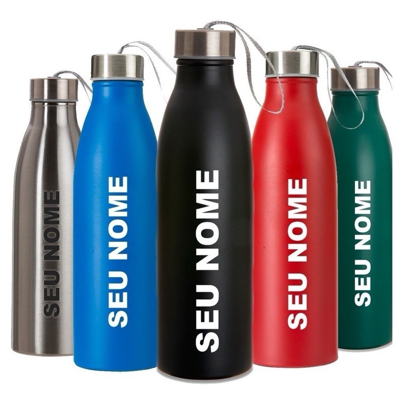 Kit 22 Garrafas Inox 750ml Com Alça - Squeeze - Personalizada | Shopee ...