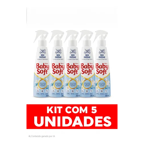 Baby Soft Desamassa Sem Passar com Neutralizador de Odor - Kit com 5 ...