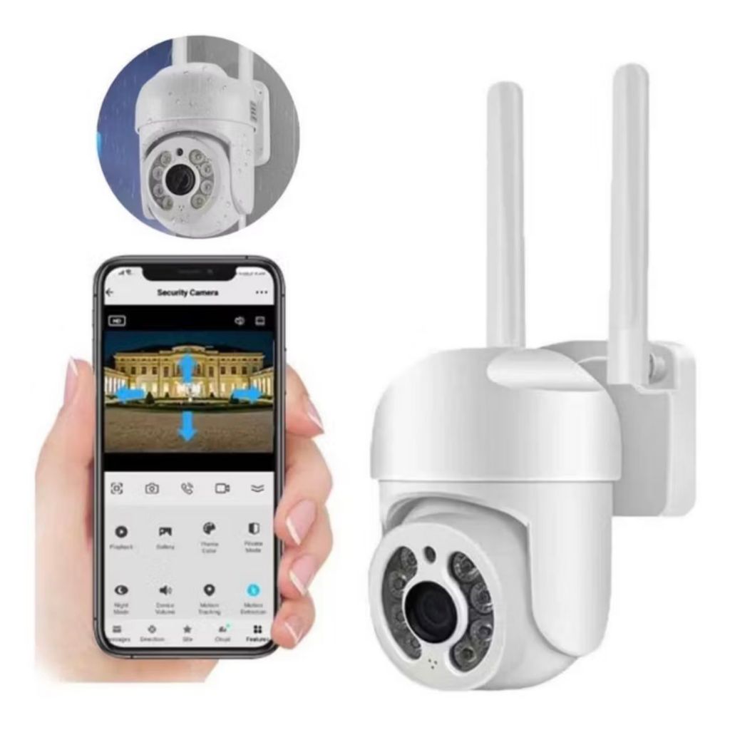 Câmera Segurança wi-fi Externa À Prova D'água full hd yoosee Ip66 360 ...