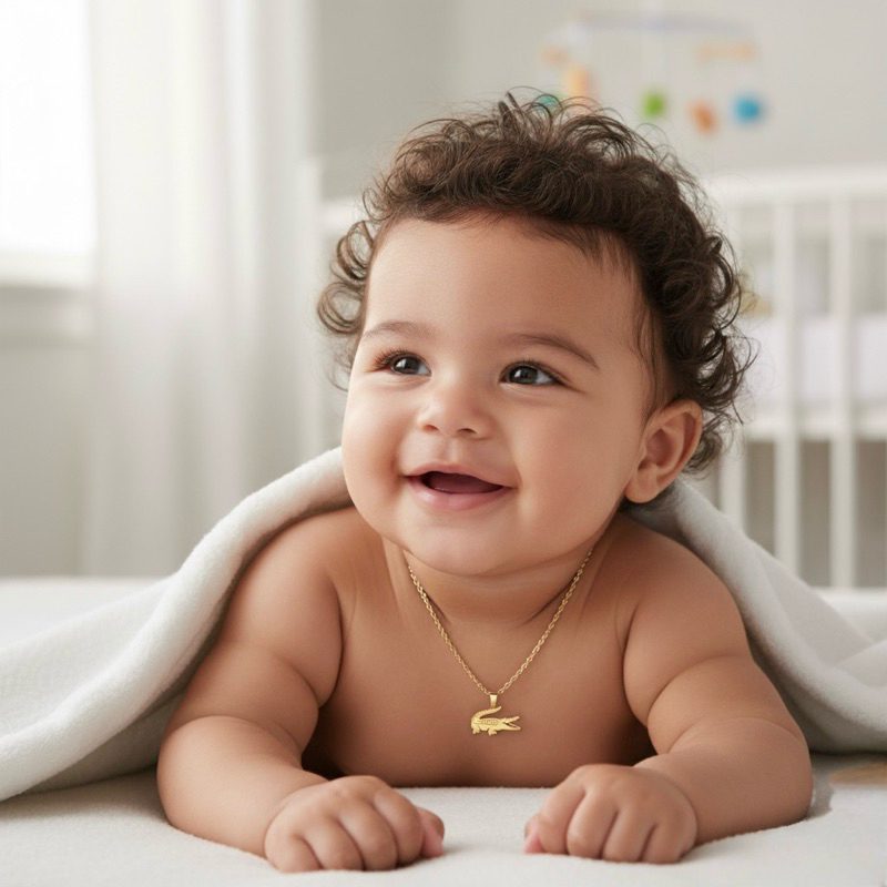 corrente jacaré bebê e infantil | Shopee Brasil