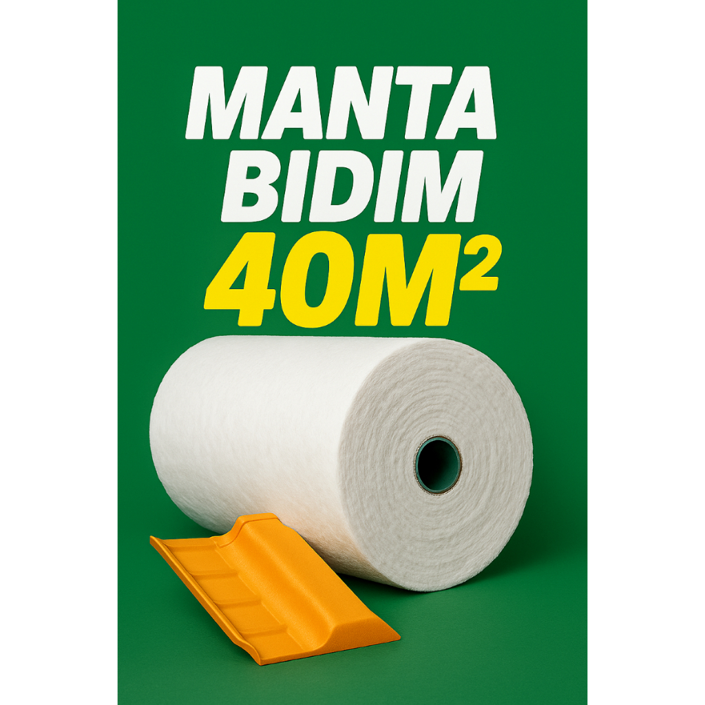 Manta Bidim Vp50 40m² Impermeabilização e Drenagem De Telhados - telhas ...