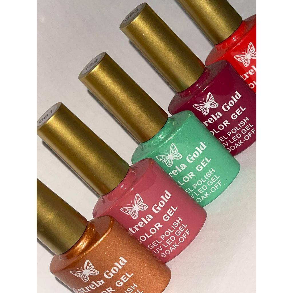 Kit Esmalte Em Gel Estrela Gold Color Gel KIT 10 | Shopee Brasil