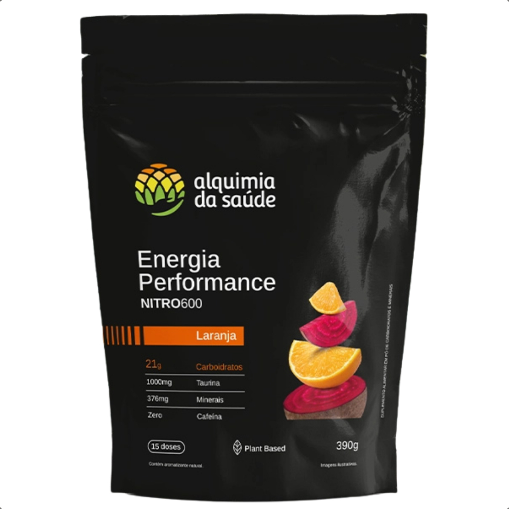 Energia Performance Nitro 600 390g Pré-Treino Sabor Laranja Alquimia da ...