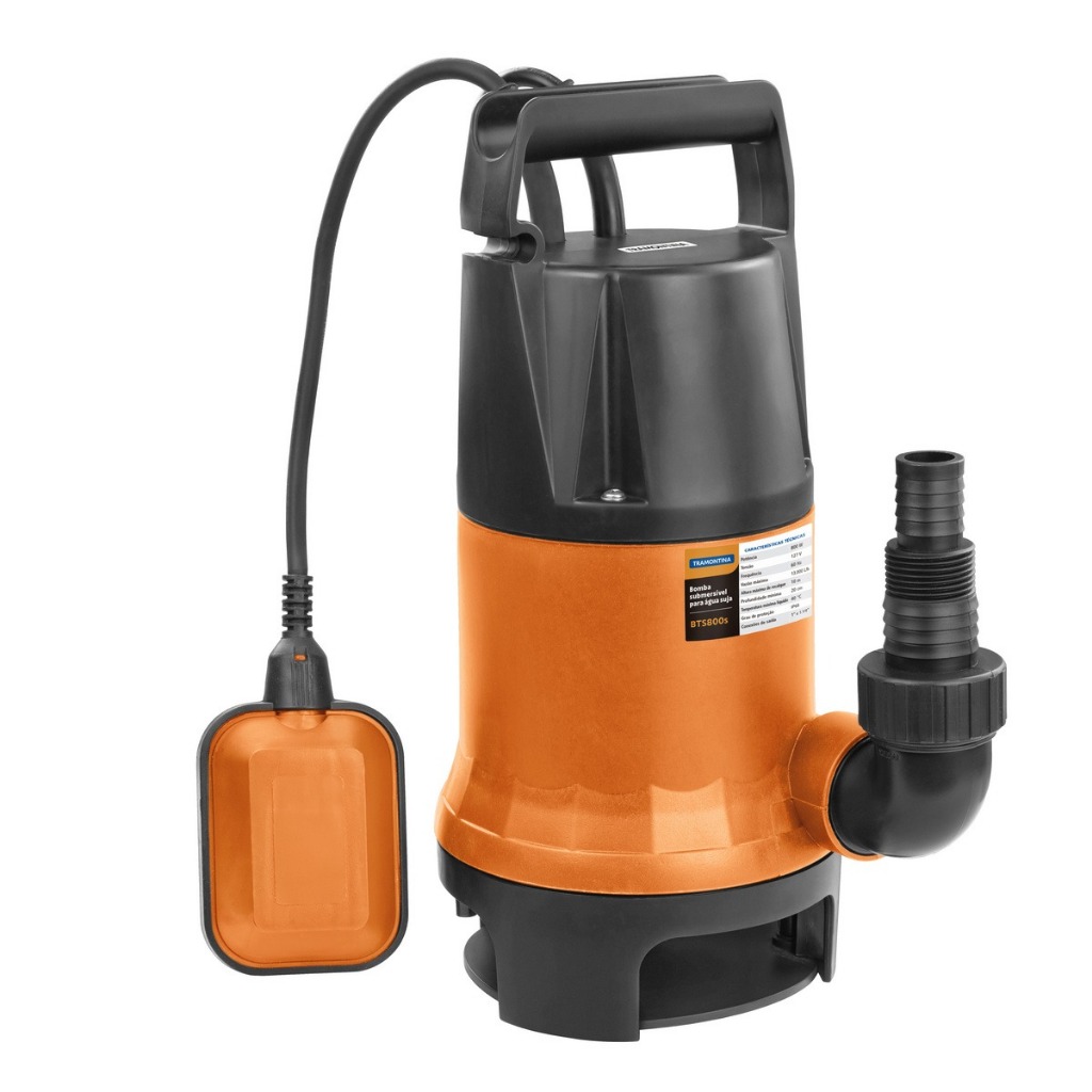 Eletrobomba Hidráulica Submersível para Agua Suja Cisterna Poço Tanque ...