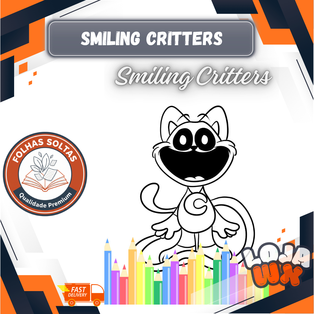 Smiling Critters Poppy Playtime | 110 Desenhos para Colorir | Folhas ...