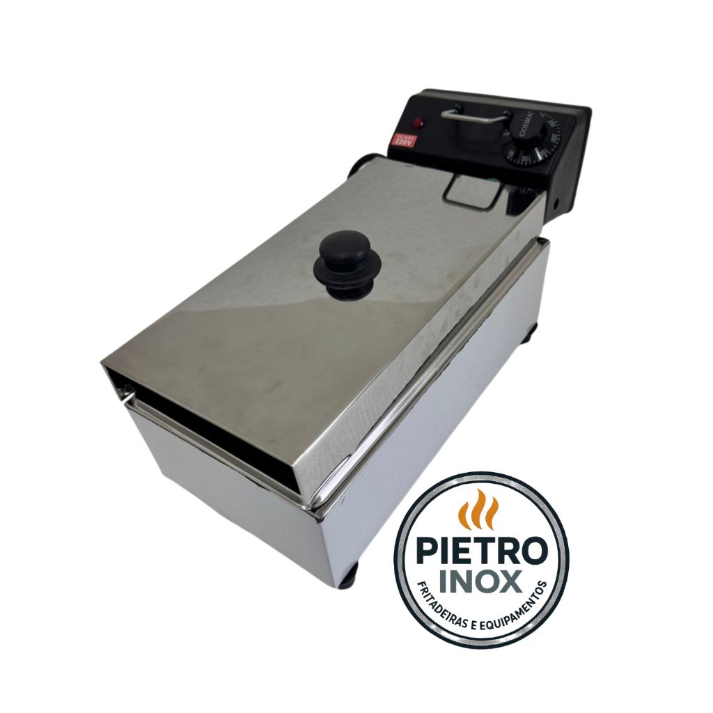 FRITADEIRA ELÉTRICA 3.5 LITROS COM TAMPA ANTI-RESPINGO, IDEAL BATATAS E ...