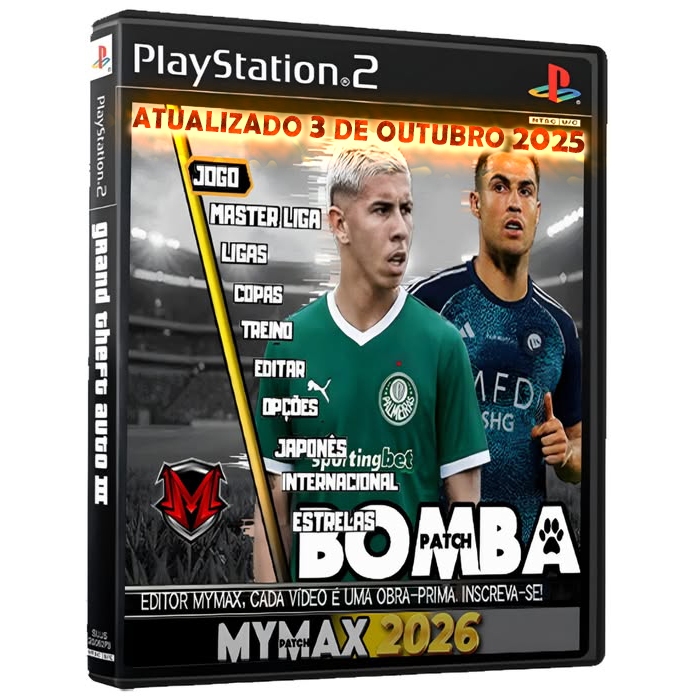 BOMBA PATCH OUTUBRO PES 2026 PS2 | Câmera PS5 + Estádios HD | Novo Patch Atualizado 03/10/25 ...
