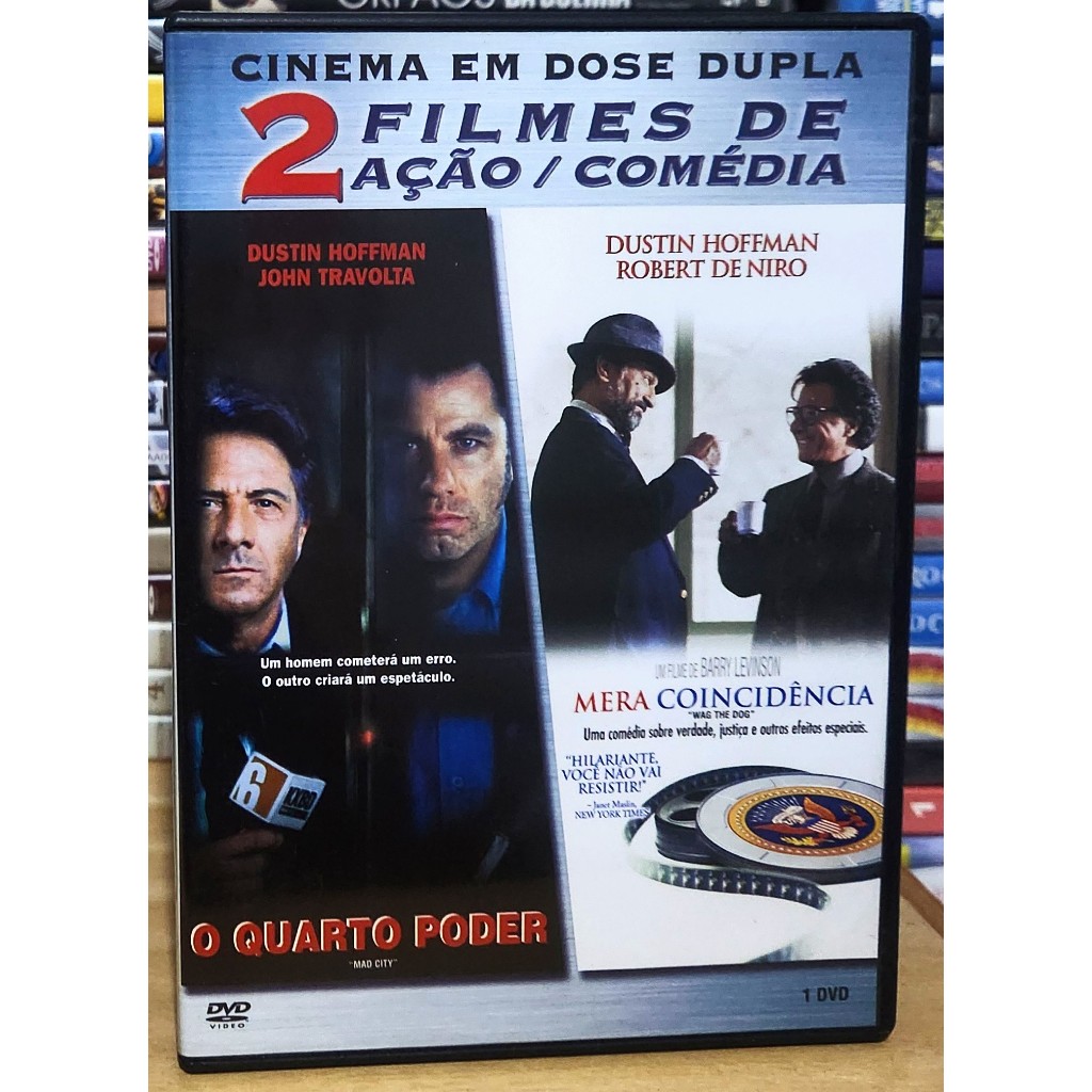 DVD O Quarto Poder e Mera Coincidência - Dustin Hoffman, Robert De Niro (Original Seminovo ...