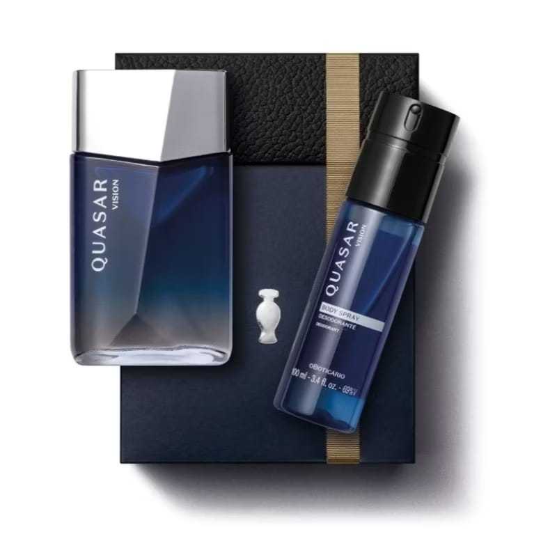 Kit Quasar Vision: Desodorante Colônia 100ml + Body Spray 100ml ...