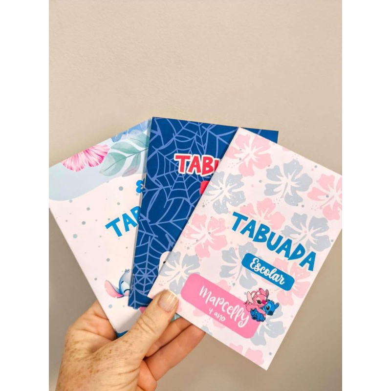 Tabuada Escolar Livreto - Tabuada caderno infantil - Tabuada completa 4 ...